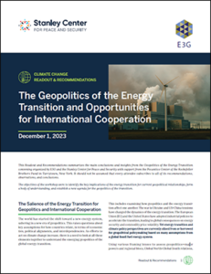 The Geopolitics of the Energy Transition and Opportunities for ...